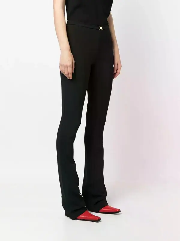 Blumarine Logo-buckle Flared Trousers