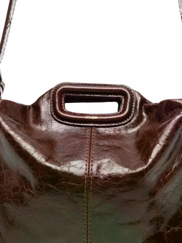 Maje Miss M Leather Fringe Tote Bag