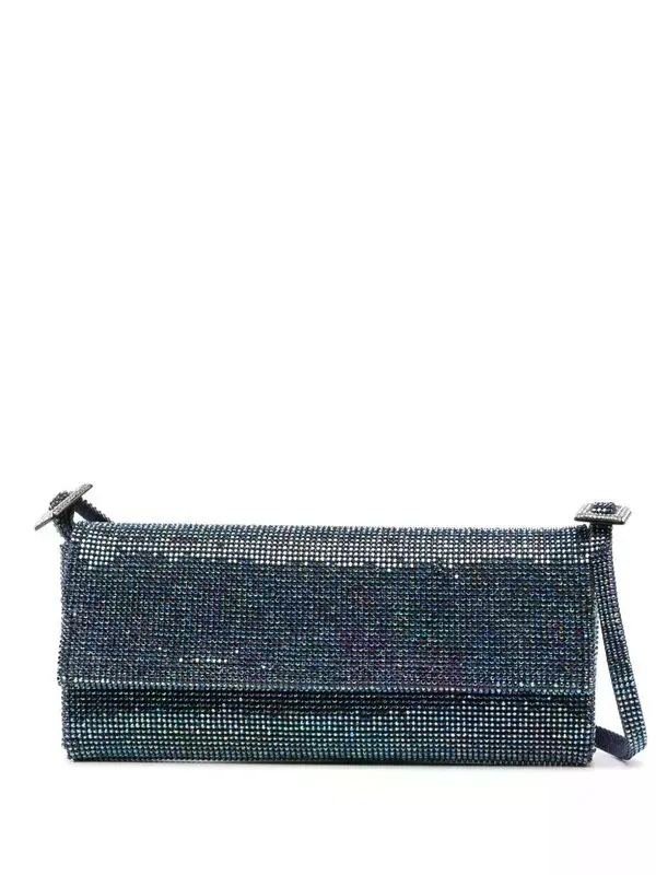 Benedetta Bruzziches Vittissima La Grande Crystal-embellished Crossbody Bag - Blue