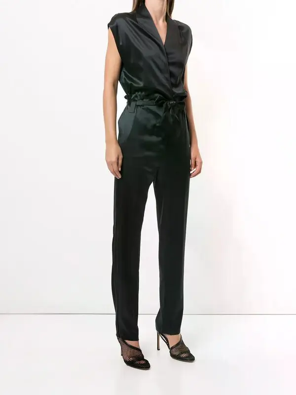 RtA Silk Jumpsuit With Waist Tie Detail