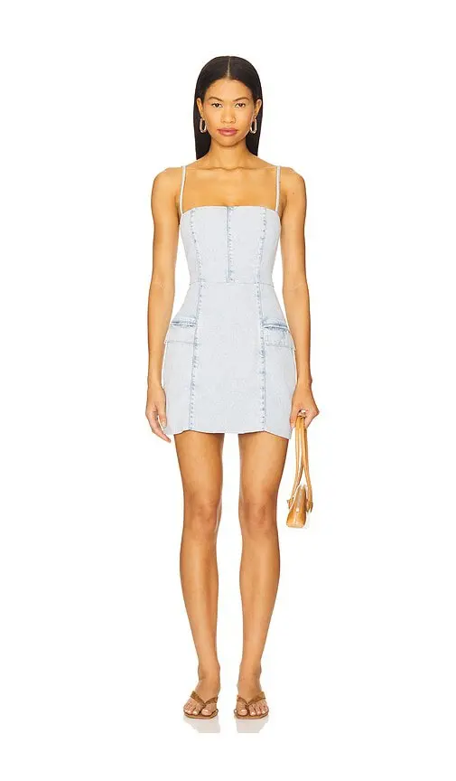 LOVERS AND FRIENDS Astrid Mini Dress In . Also - Blue