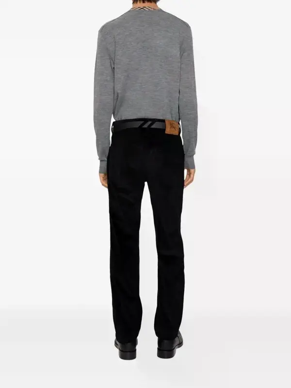 Burberry Corduroy Slim Fit Trousers - Black