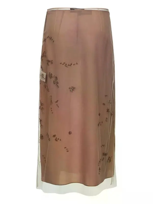 Fendi Embellished Floral Midi Skirt
