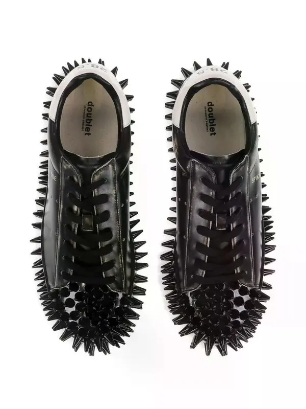 DOUBLET Spiky Embellished Lace-up Low-top Sneakers