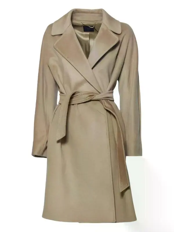 Max Mara Belted Lapel Coat - Neutrals