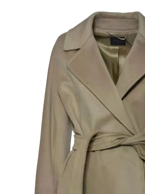 Max Mara Belted Lapel Coat - Neutrals