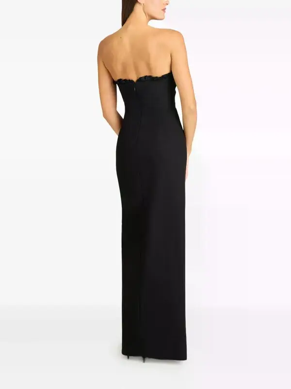 Cinq À Sept Ruffle Detail Strapless Gown