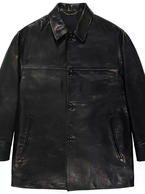 WACKO MARIA Button-fastening Leather Jacket