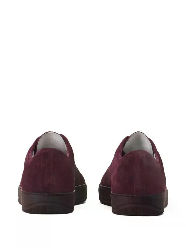 LANVIN Suede Cap-toe Sneakers - Red