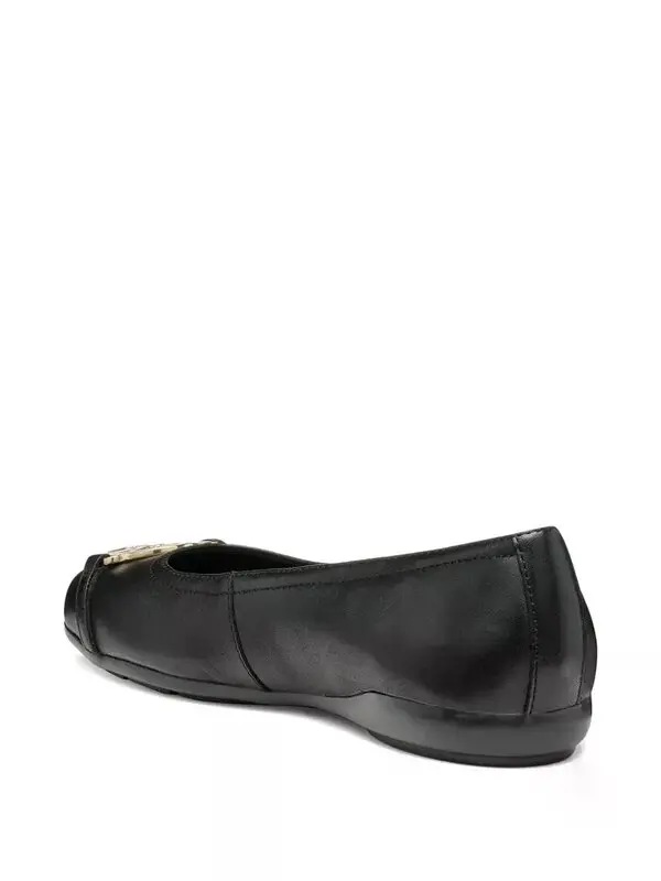 Geox Annytah Leather Ballet Flats With Circular Detail