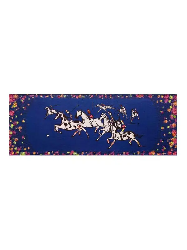 Shanghai Tang Independence Equestrian Scarf - Blue