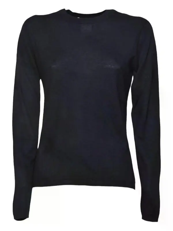 Max Mara Long-sleeved Crew-neck T-shirt - Blue