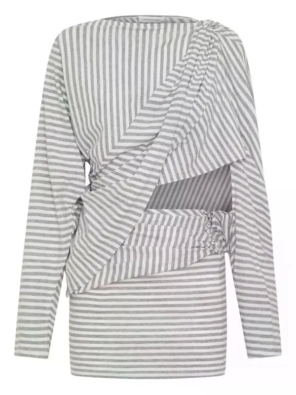 Christopher Esber Draped Striped Mini Dress