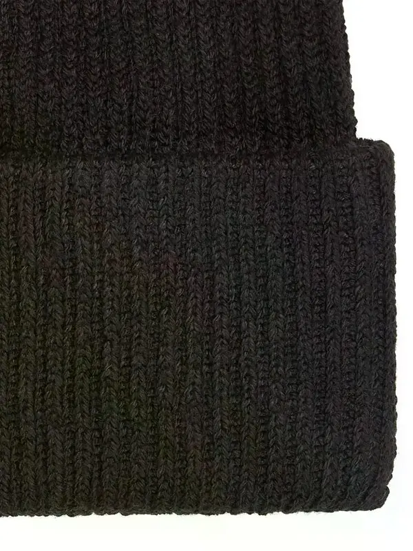 Karl Lagerfeld Ribbed Beanie With Logo Patch