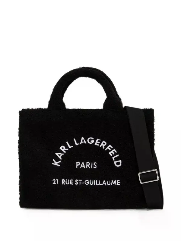 Karl Lagerfeld Rue St-guillaume Embroidered Logo Tote Bag