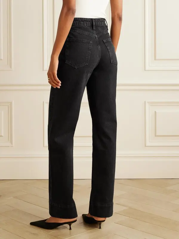 FRAME The Streamline High-rise Straight-leg Jeans