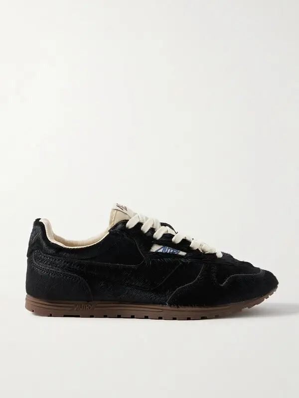 AUTRY Windspin Calf Hair Sneakers - Black