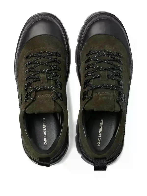 Karl Lagerfeld Trekka Leather Lace-up Sneakers - Black