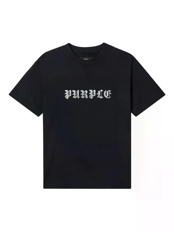 PURPLE BRAND Logo-print T-shirt - Black