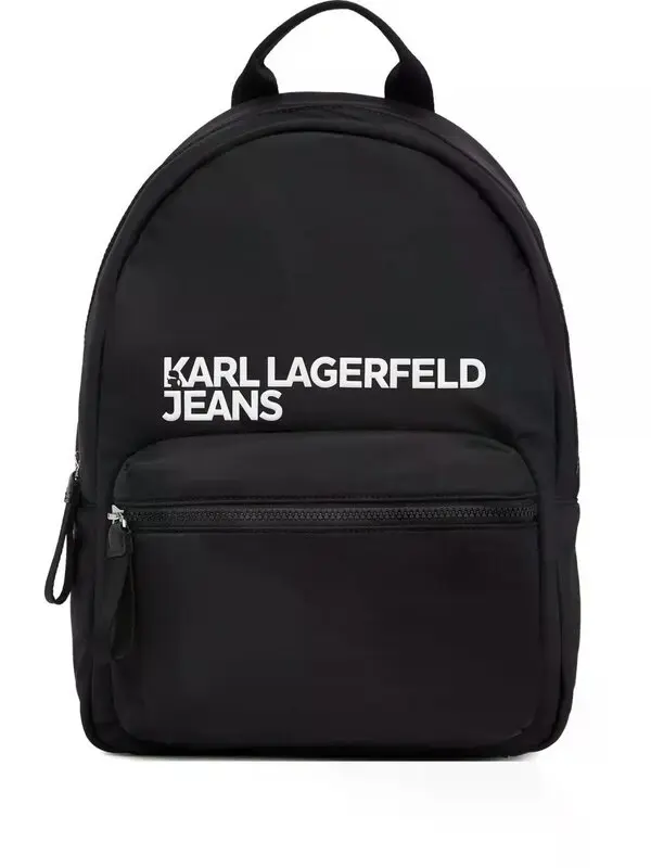 Karl Lagerfeld Logo Print Backpack - Black