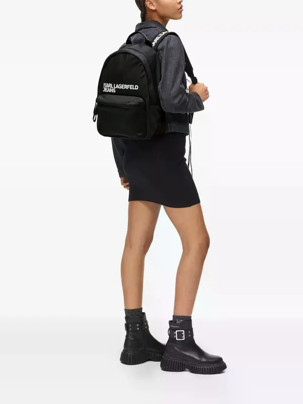 Karl Lagerfeld Logo Print Backpack
