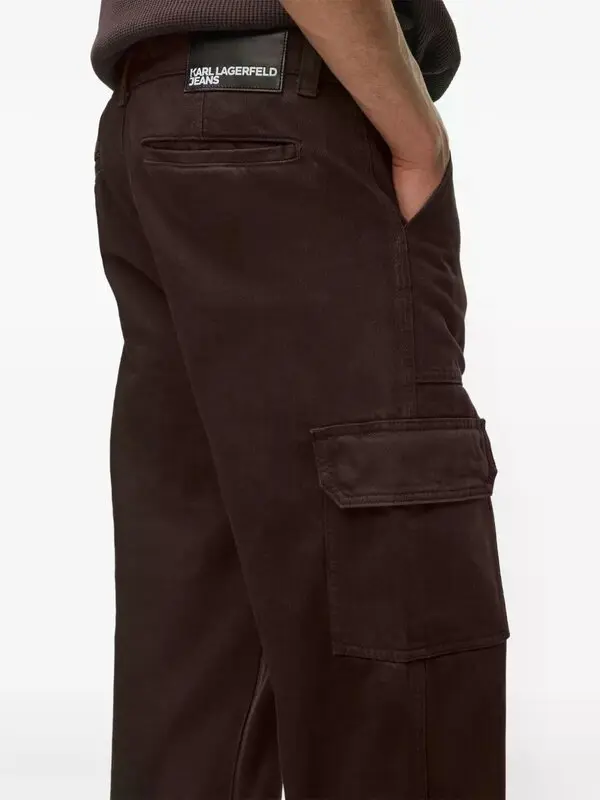 Karl Lagerfeld Cargo Pocket Trousers - Brown