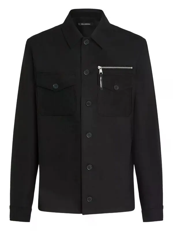 Karl Lagerfeld Zip-pocket Shirt Jacket