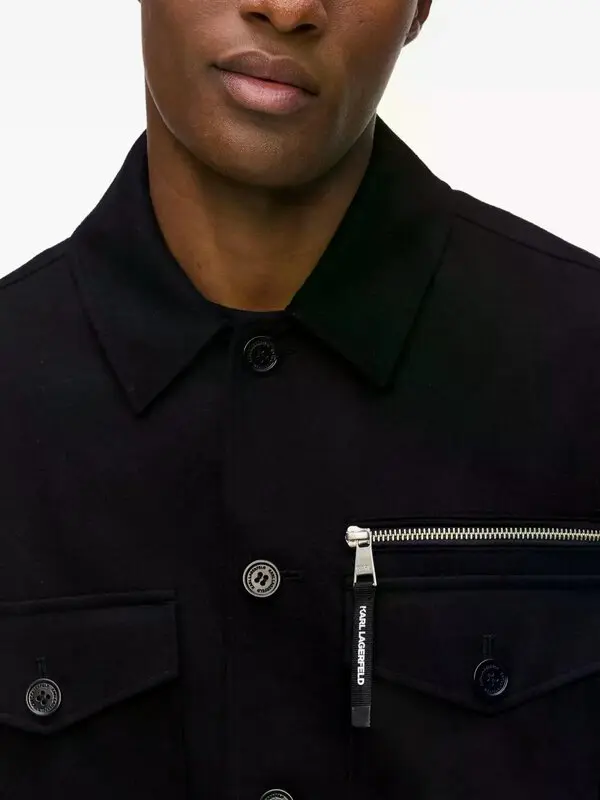 Karl Lagerfeld Zip-pocket Shirt Jacket