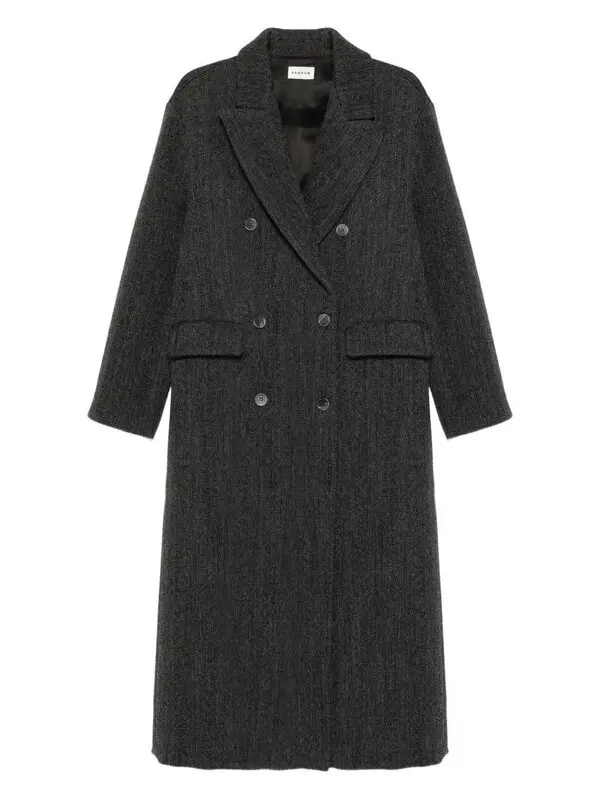 P.a.r.o.s.h Double-breasted Herringbone Coat