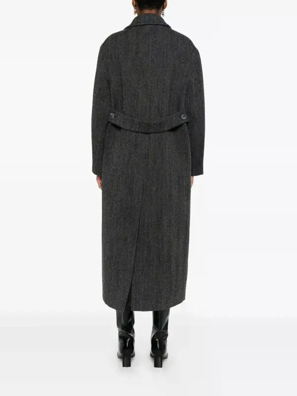 P.a.r.o.s.h Double-breasted Herringbone Coat