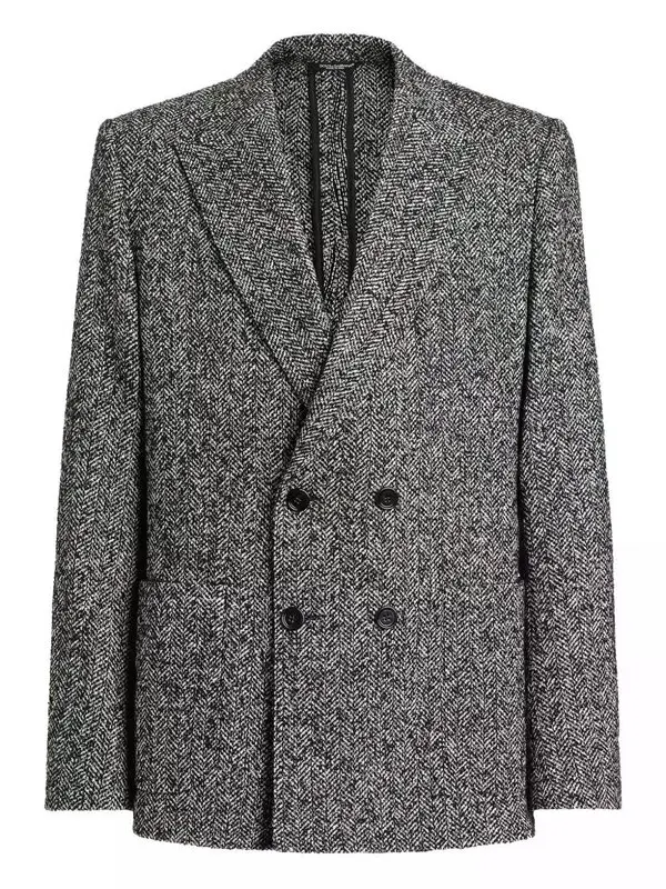 Dolce & Gabbana Herringbone Double-breasted Blazer