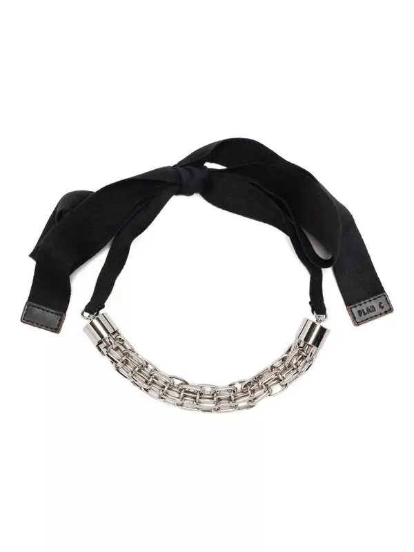 Plan C Ribbon Bow Chain Necklace