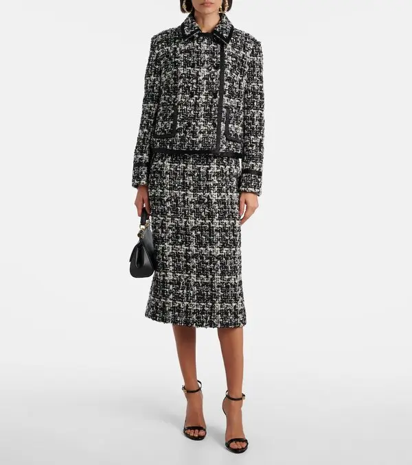 Dolce & Gabbana Checked Midi Skirt