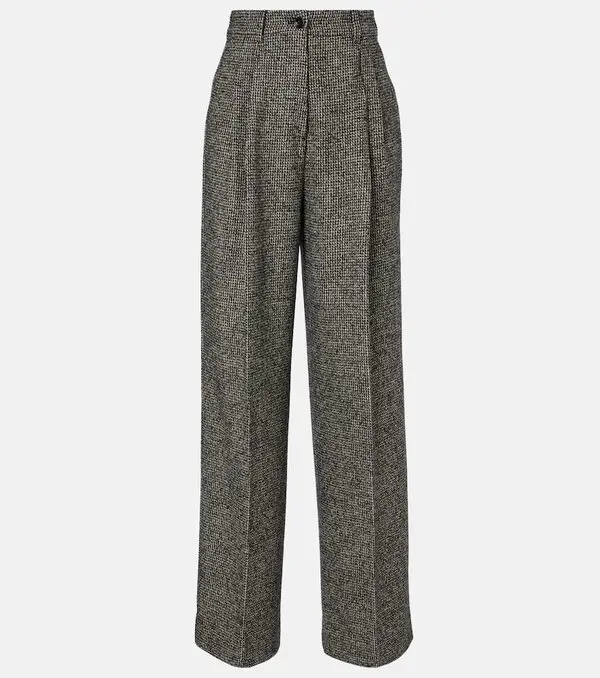 Dolce & Gabbana Pleated Wool-blend Wide-leg Pants