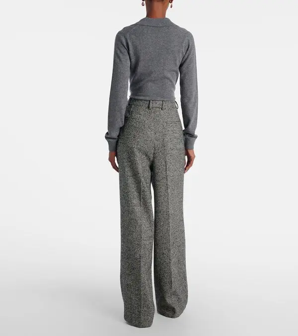 Dolce & Gabbana Pleated Wool-blend Wide-leg Pants