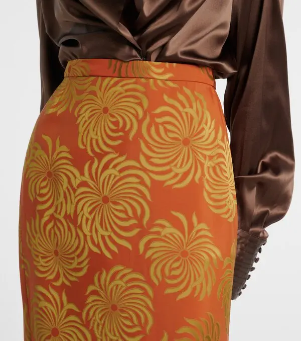 Dries Van Noten Printed Midi Skirt