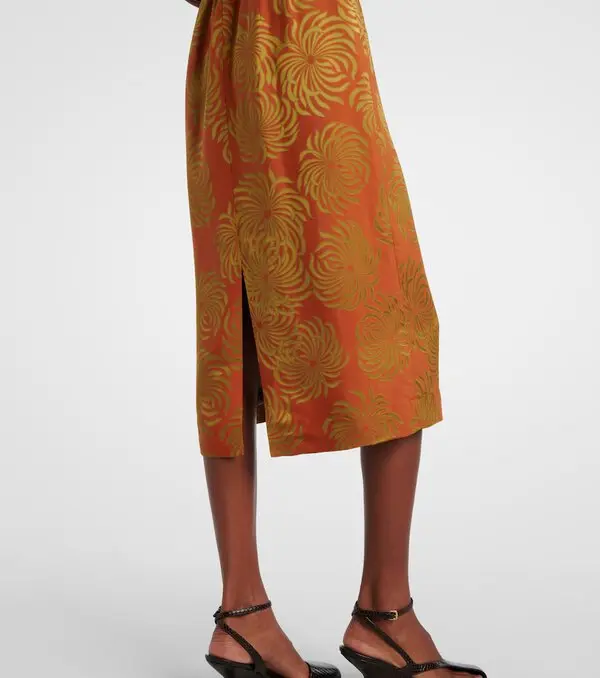 Dries Van Noten Printed Midi Skirt