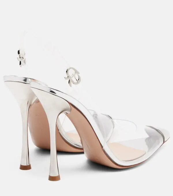 GIANVITO ROSSI Diana 105 Slingback Pumps - Transparent