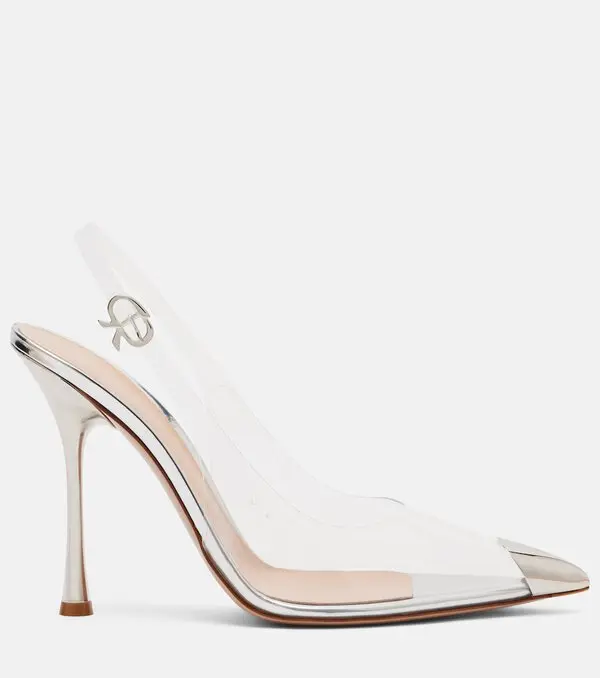 GIANVITO ROSSI Diana 105 Slingback Pumps - Transparent