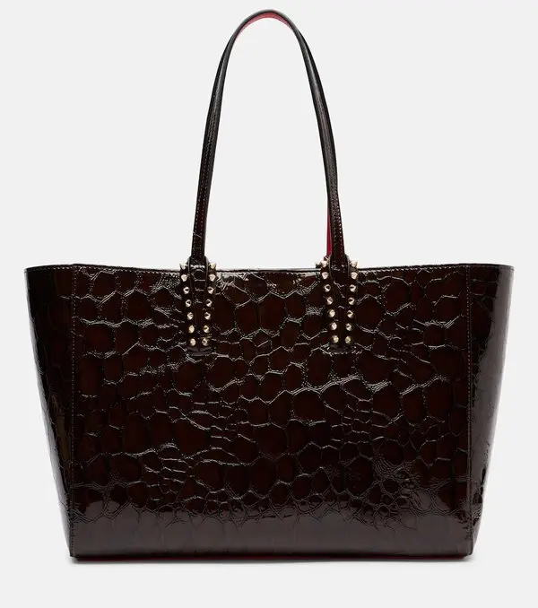 CHRISTIAN LOUBOUTIN Cabata Medium Leather Tote Bag - Brown