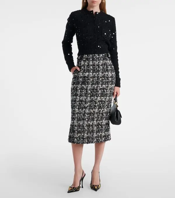Dolce & Gabbana Sequined Wool-blend Cardigan