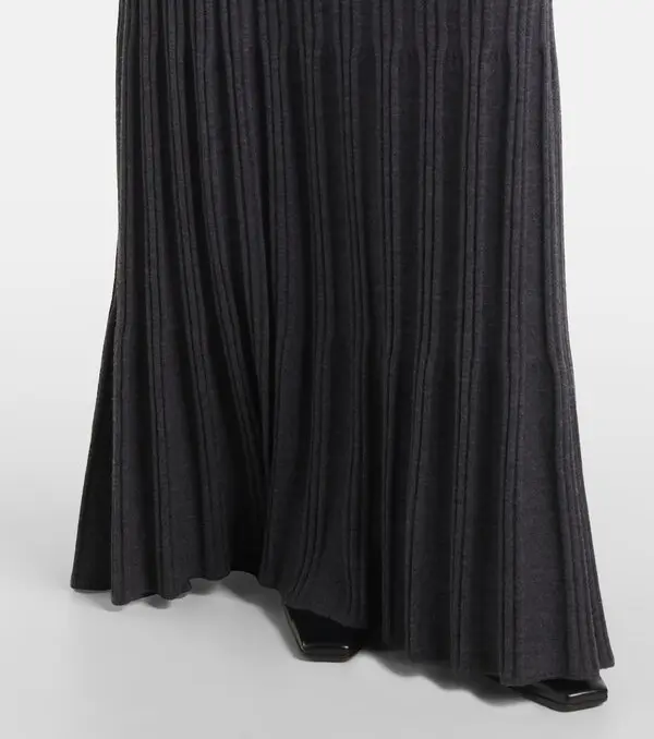 JOSEPH Merino Ribbed-knit Wool Maxi Skirt