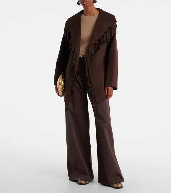 Simkhai Rowen Fringed Wool-blend Jacket