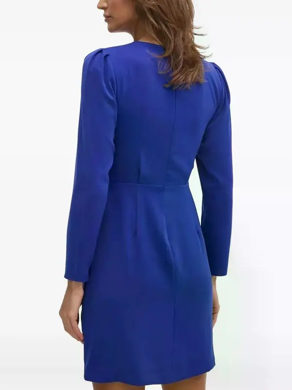 Dkny Puff Sleeve Tie Front Mini Dress