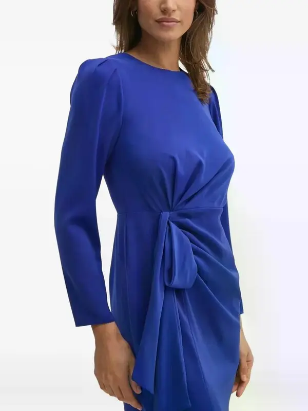 Dkny Puff Sleeve Tie Front Mini Dress