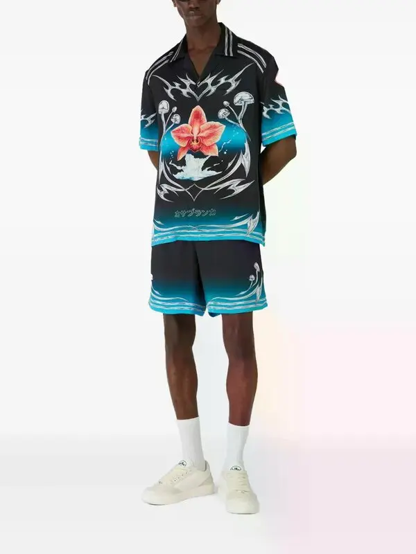 Casablanca Blades Silk Shirt - Black