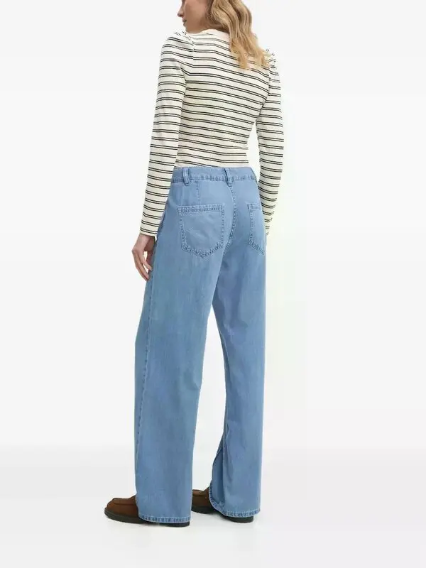 Dkny Panelled Wide Leg Jeans