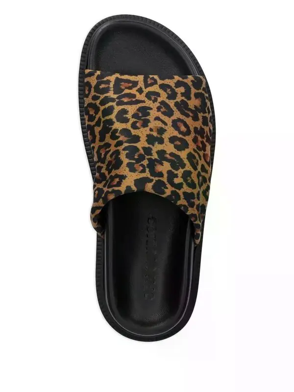 SUMMERY COPENHAGEN Leopard-print Slip-on Sandals