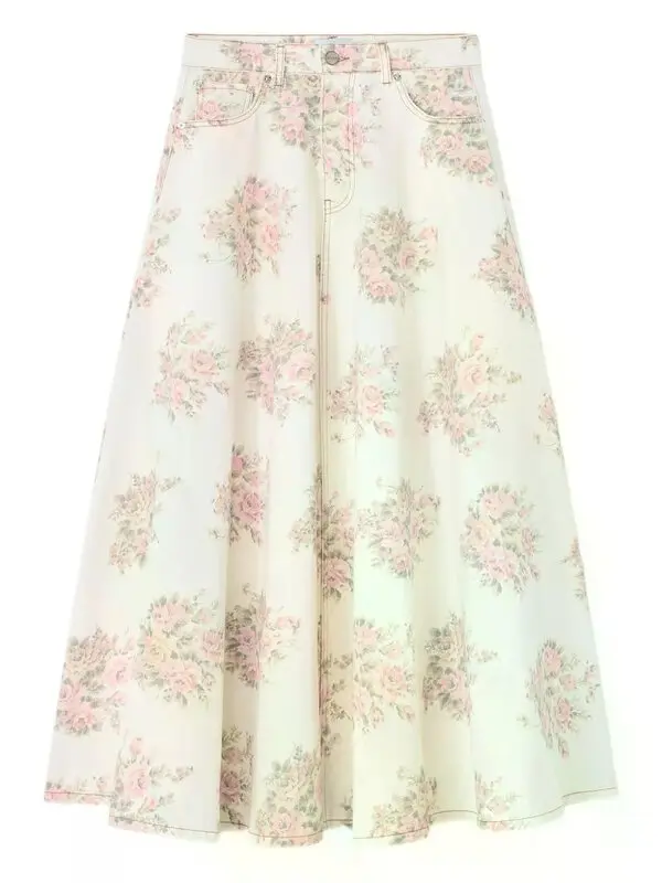 GANNI Floral-print Maxi Skirt