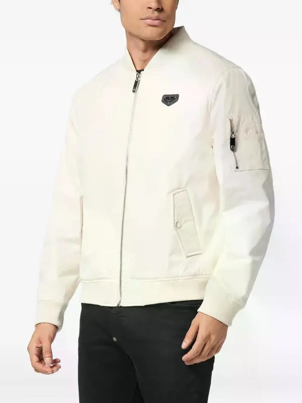 Philipp Plein Logo Plaque Bomber Jacket